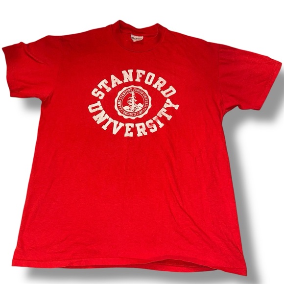NCAA | Shirts | Vintage Stanford University Shirt Red Single Stitch 8s ...